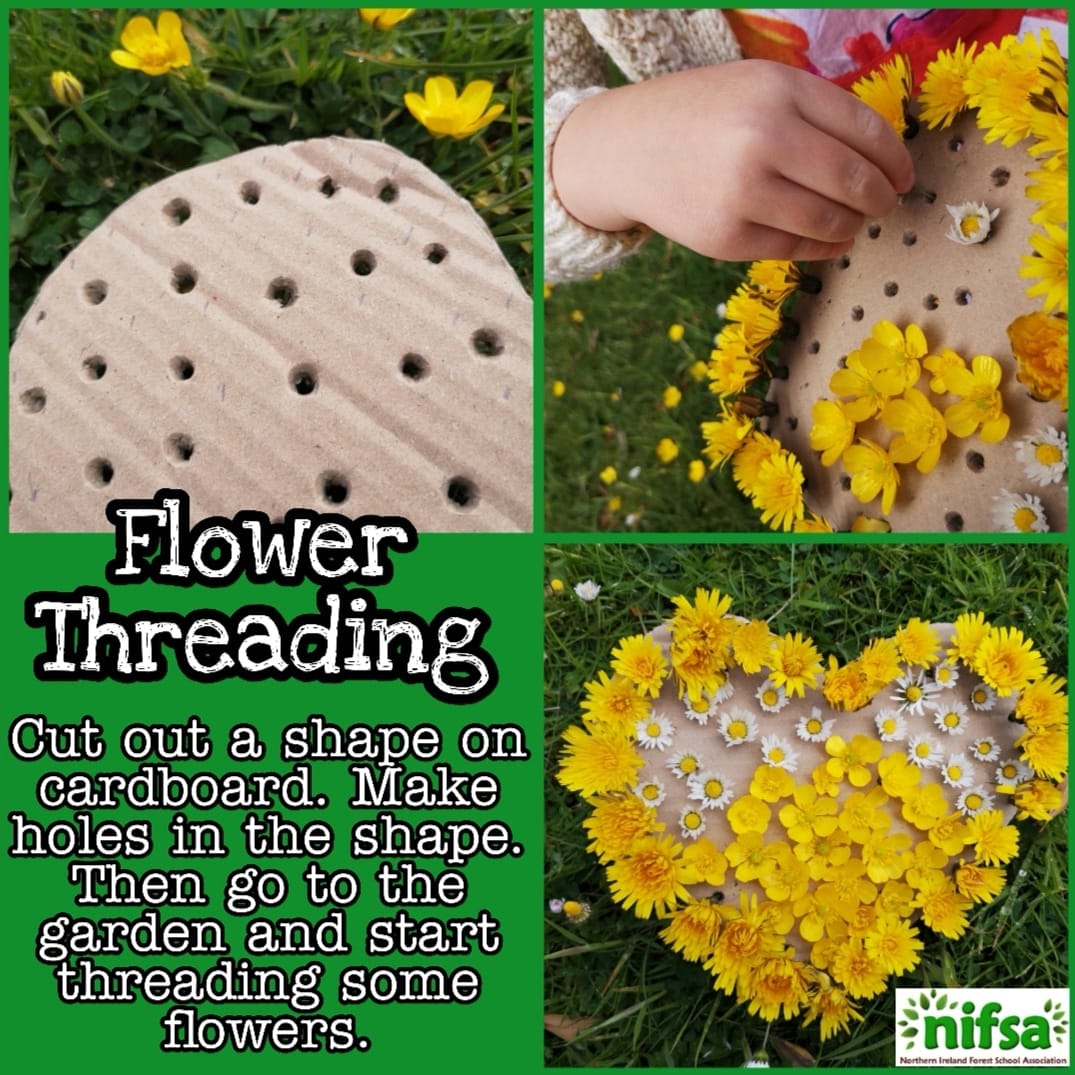 Flower Threading • Forest Schools in Northern Ireland