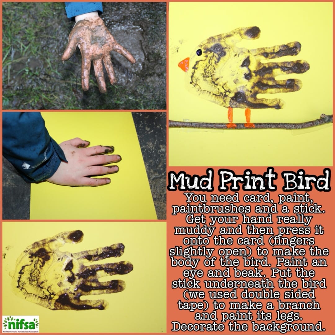 Mud Print Birds • Forest Schools in Northern Ireland