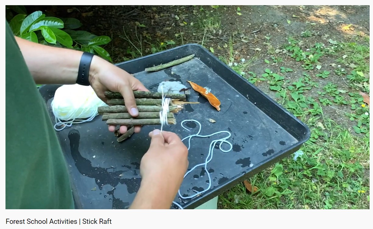 Leaf raft • Forest Schools in Northern Ireland